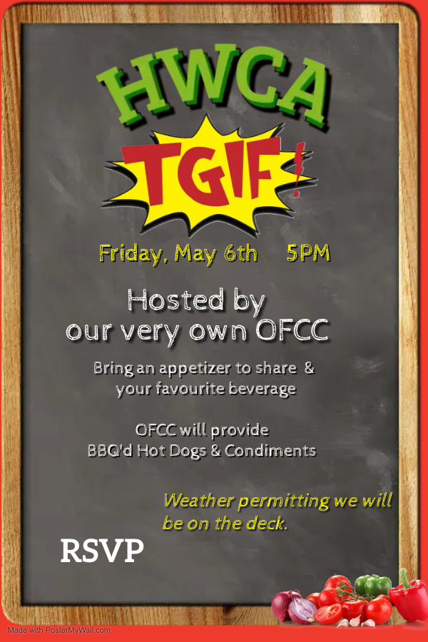 TGIF Reminder – This Friday! – Huron Woods Community Association